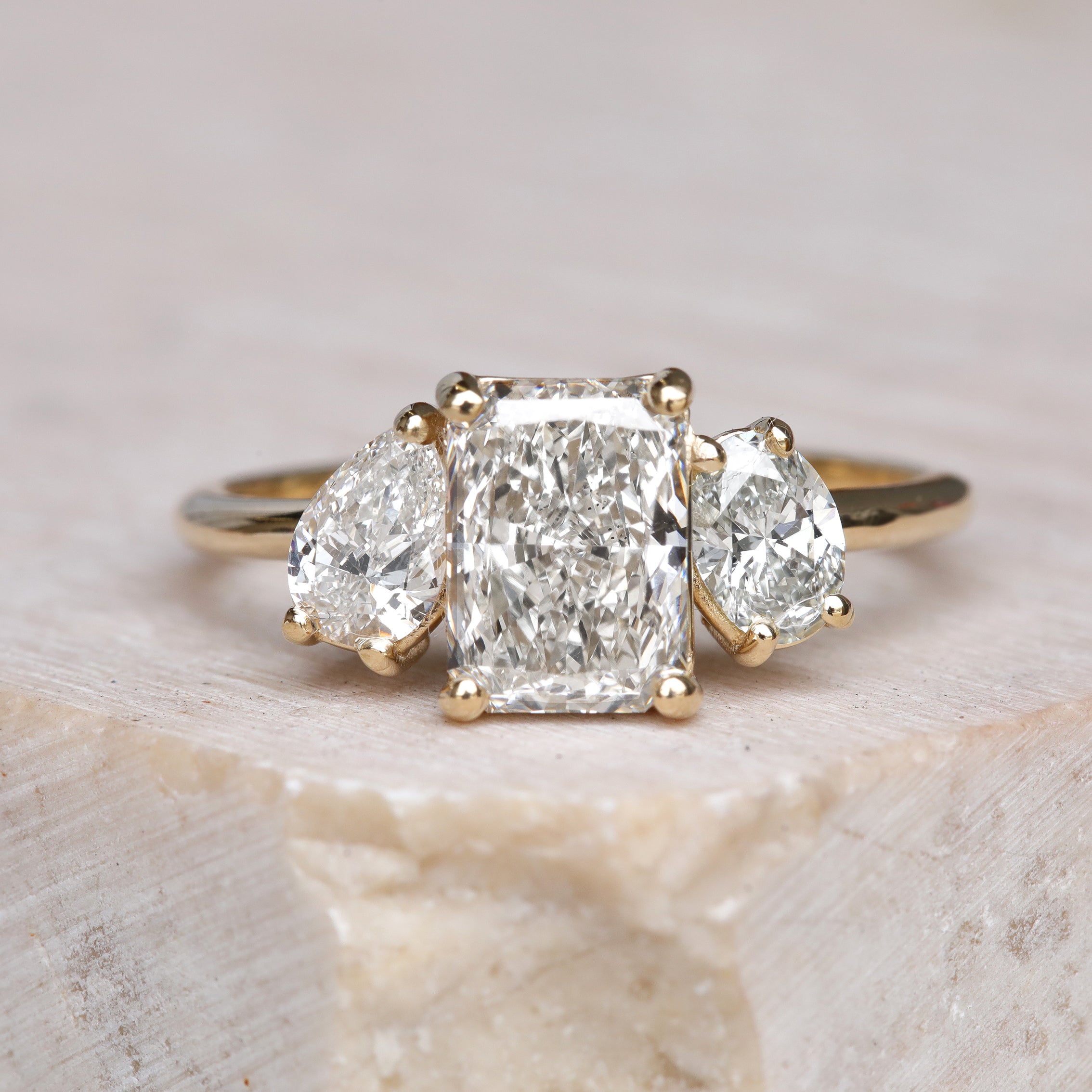 2.13ct Trilogy Radiant Diamond Ring | One Of A Kind – HLSK
