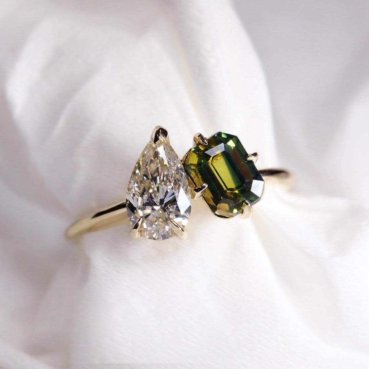 Toi et Moi Sapphire & Diamond Ring - 2.38ct | One Of A Kind – HLSK