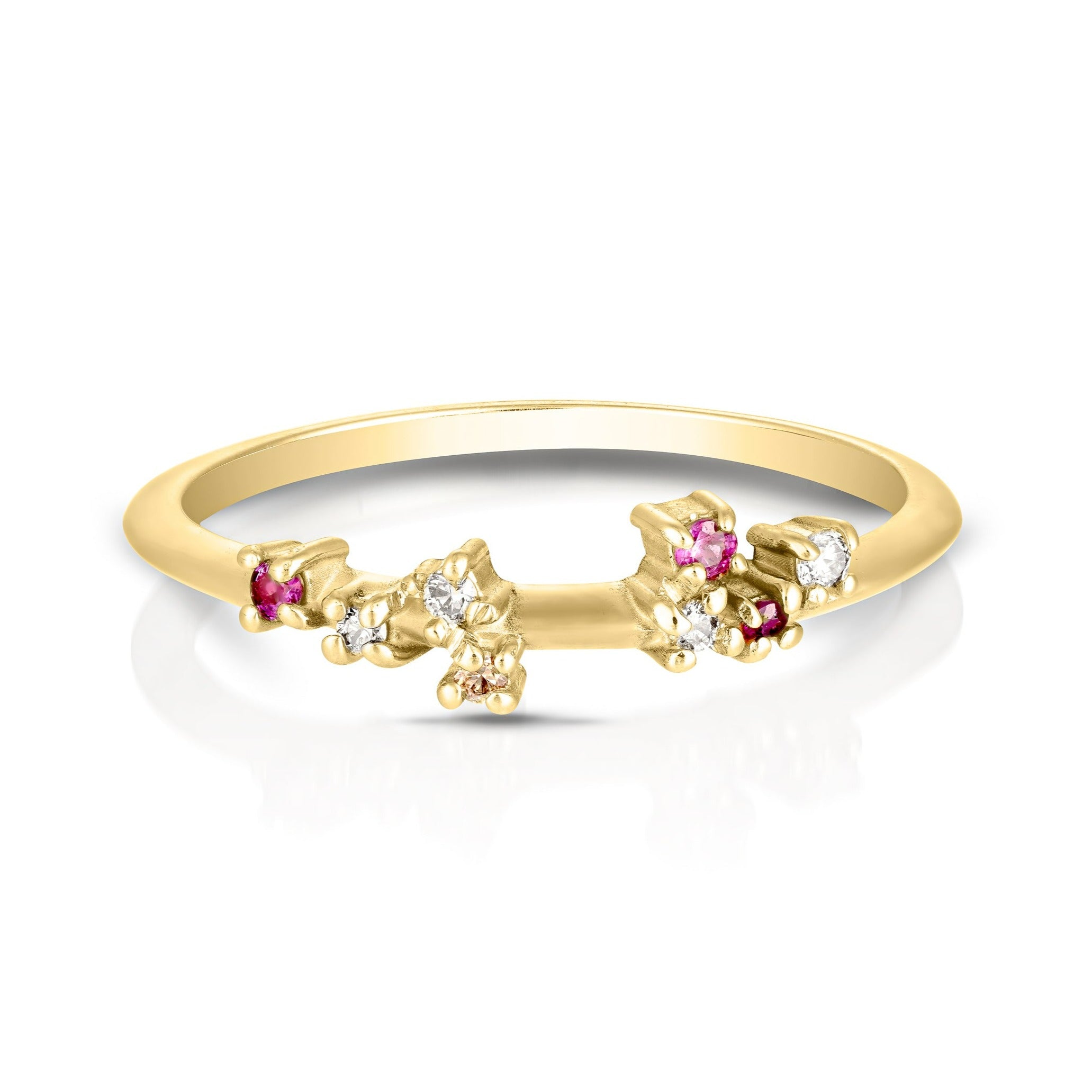 Ayla ring II | rubies & champagne diamonds – HLSK