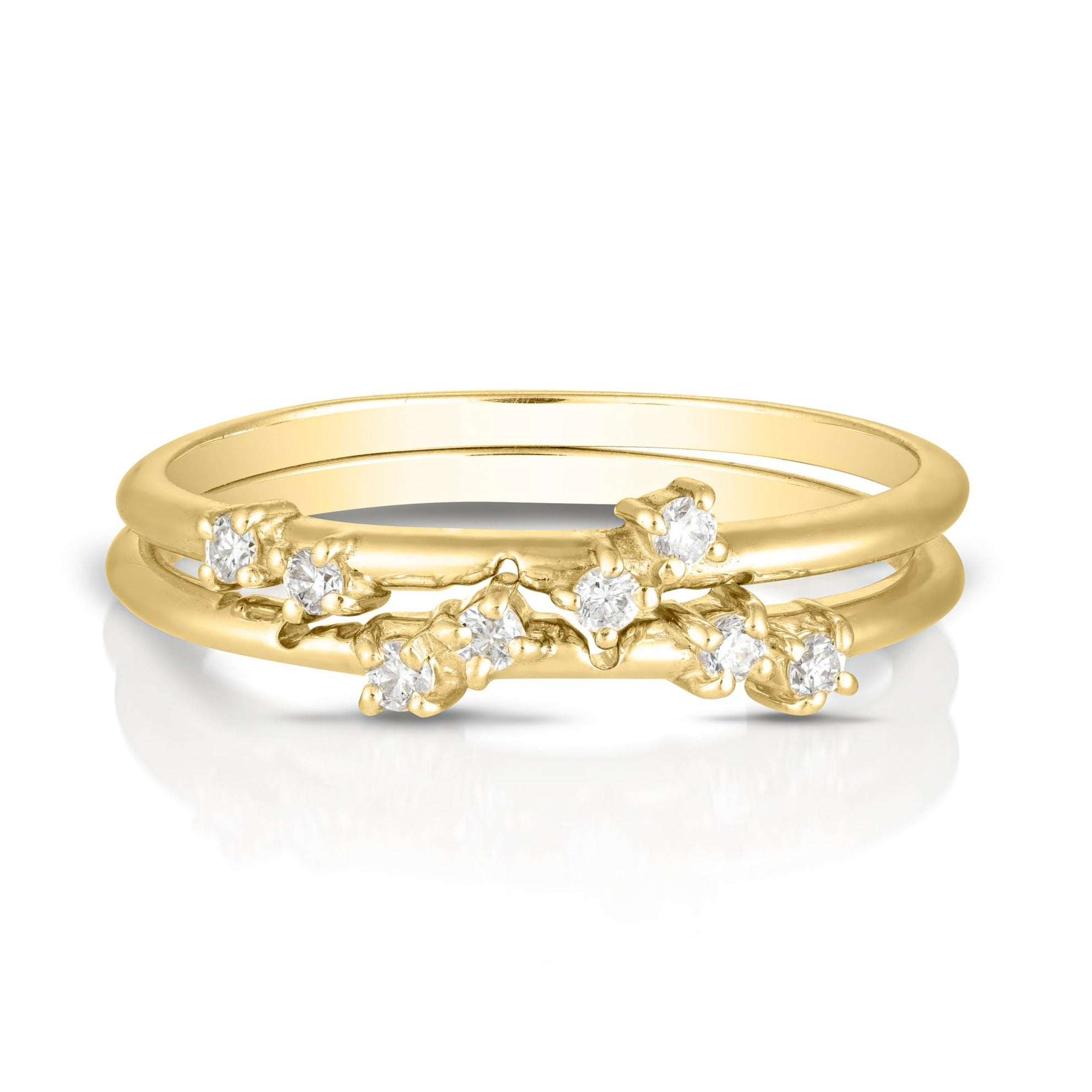 Entwine Ring Set II | White diamonds – HLSK