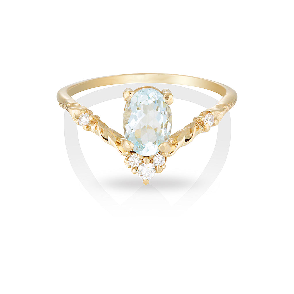 Mira II | aquamarine & diamonds – HLSK